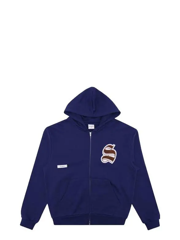 STUDENTS Cotton Fleece Zip Hoodie - Navy