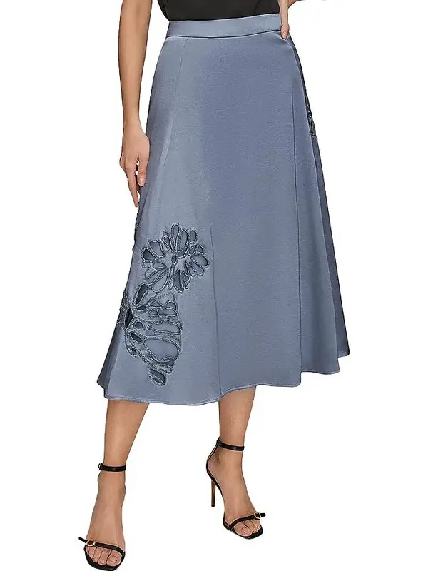 Donna Karan New York Embellished Satin Midi Skirt - Tempest