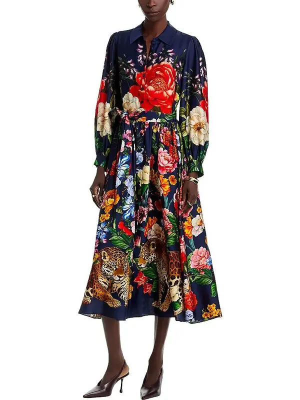 Elie Tahari The Melina Silk Blend Dress - Sahara Floral