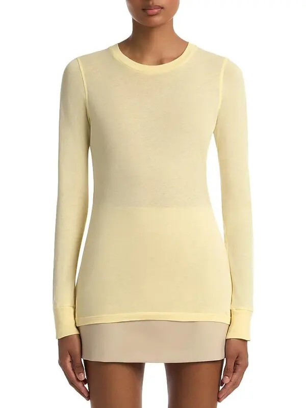 Wardrobe.NYC Fitted Long-sleeve Tee - Lemon