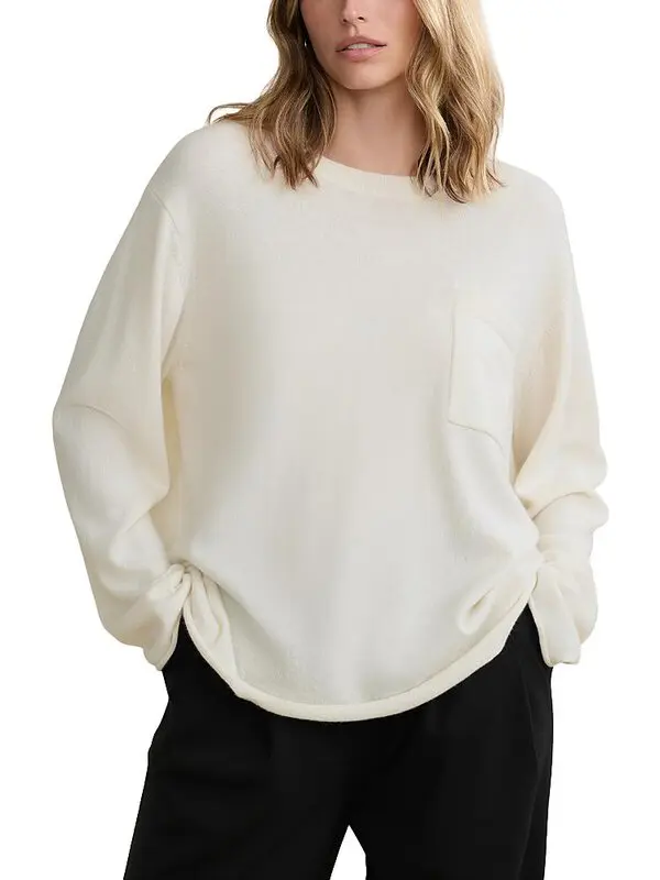 Jenni Kayne Cashmere Chandler Long Sleeve Tee - Ivory