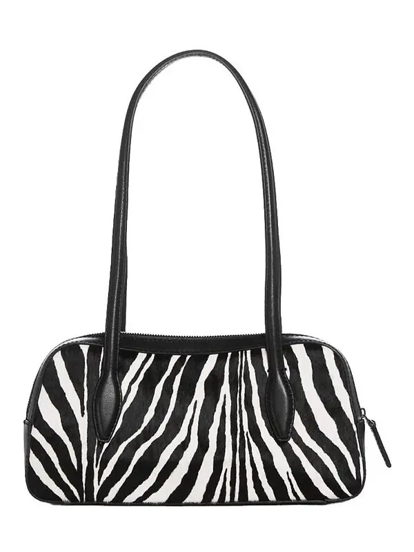 Madewell Mini Zebra Print Calf Hair Shoulder Bag - Black/white