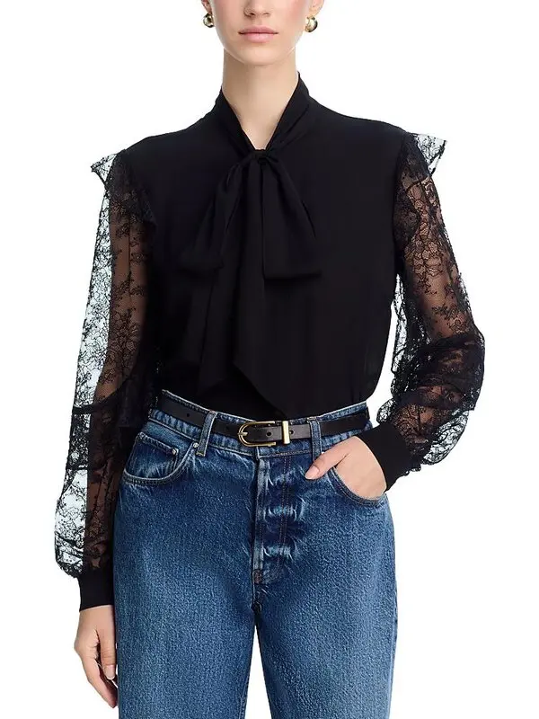 Generation Love Winona Lace Blouse - Black