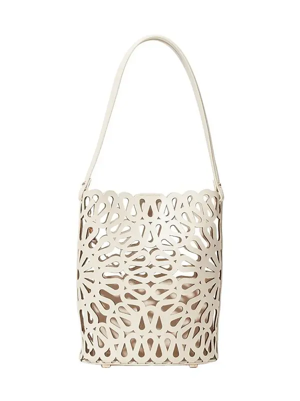 Simkhai Mccall Laser-cut Nappa Leather Tote - Cream