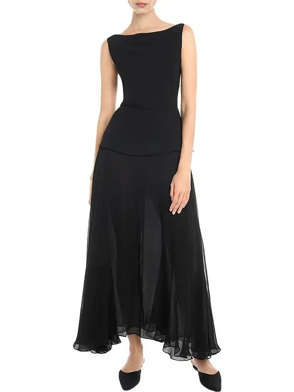 Tove Silk Blend Maxi Dress - Black