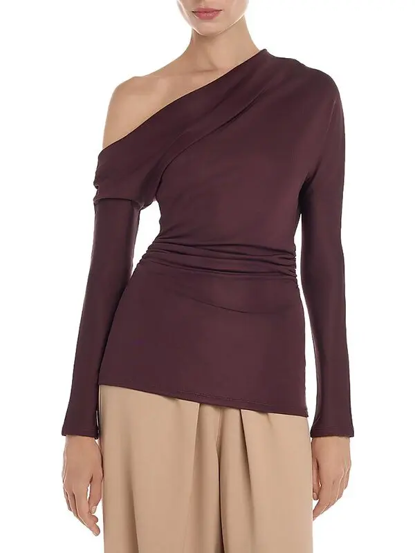 Tove Blake One-shoulder Draped Top - Purple