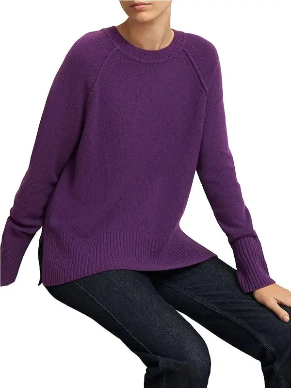HOBBS LONDON Mandy Wool Blend Sweater - Fig Purple