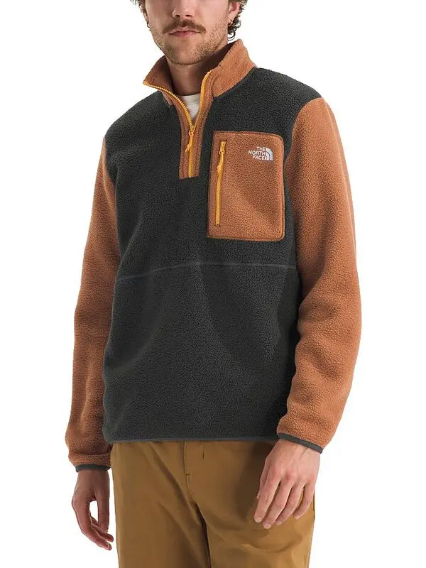 The North Face Yumiori Quarter Zip Fleece Pullover - Asphalt/umber/gold