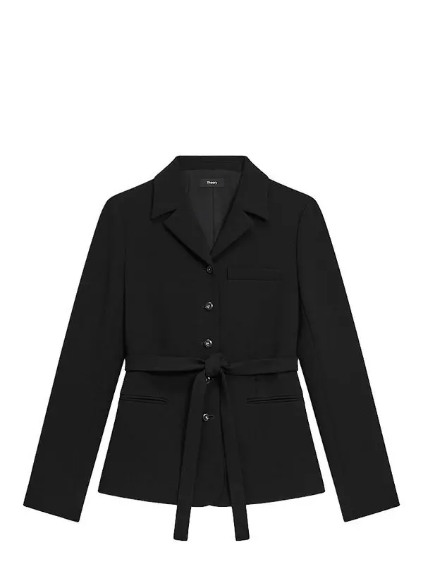 Theory Tie Waist Jacket - Black