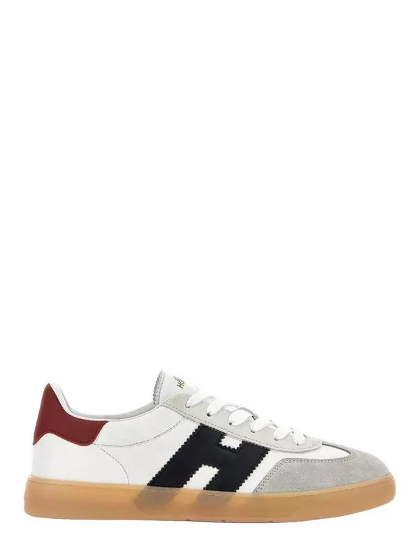 Hogan Logo-appliqué Leather Sneakers - White