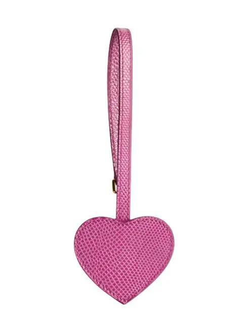 ATP ATELIER Venosta Printed Watersnake Key Chain - Fuxia