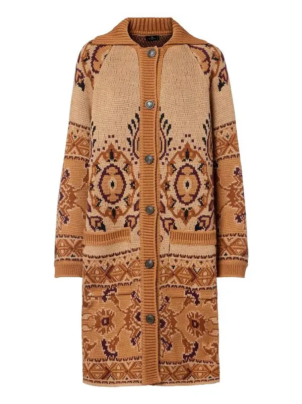 Etro Wool-blend Cardigan - Brown