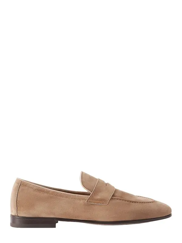 Brunello Cucinelli Suede Loafers - Neutrals