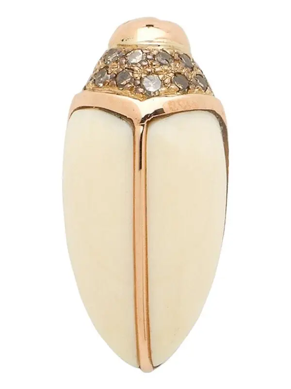 BIBI VAN DER VELDEN Mini Scarab Stud Earring - Rg