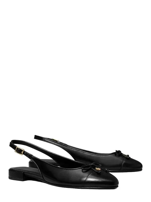 Tory Burch Cap-toe Slingback - Perfect Black/perfect Black