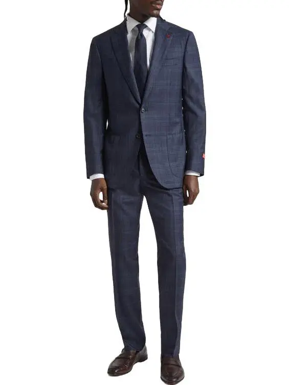 Isaia Delain Wool Suit - Blue
