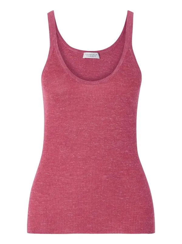 Gabriela Hearst Cinxia Ribbed Tank - Pink