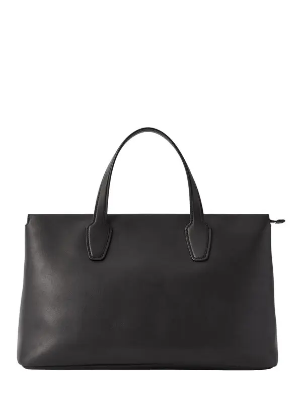 THE ROW Marcel Textured-leather Tote - Black