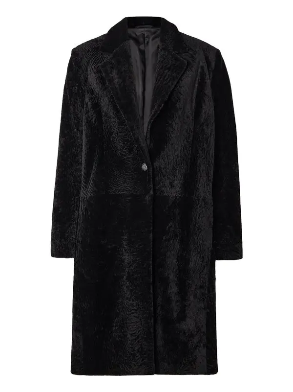 TOTEME Classic Shearling Coat - Black
