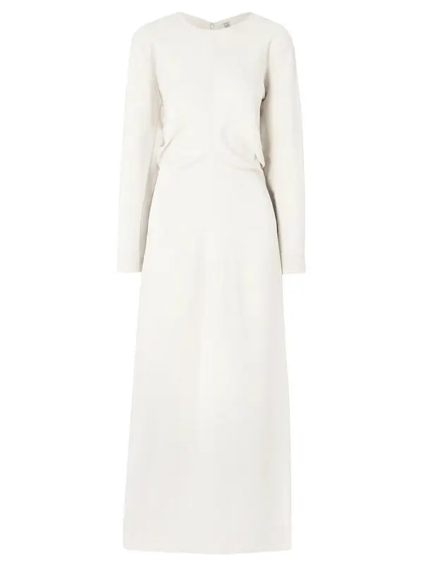 TOTEME Garderob Gathered Crepe Maxi Dress - Ivory