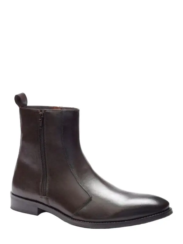 A. VEER Lexington Zip Boot - Brown Leather