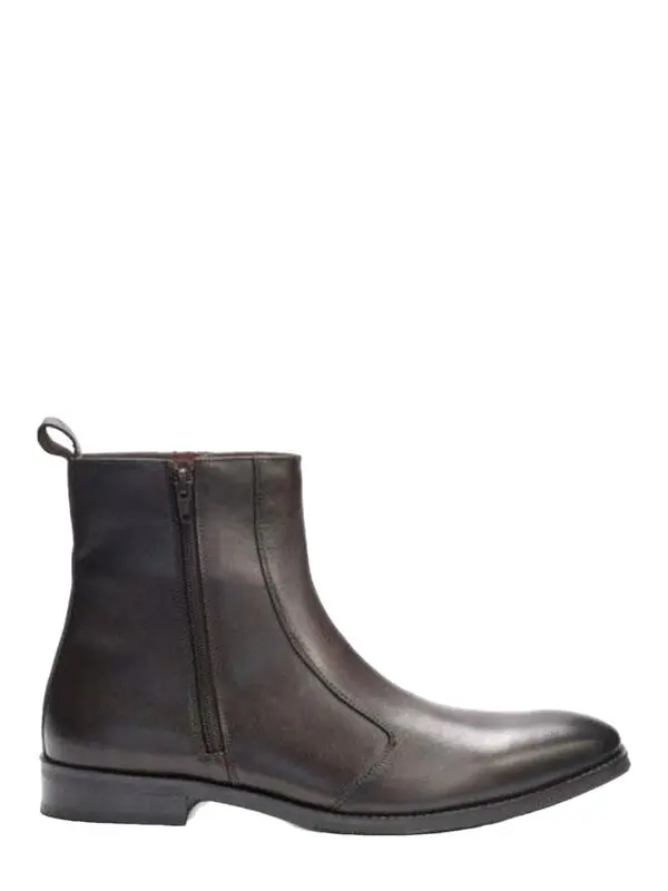 A. VEER Lexington Zip Boot - Brown Leather