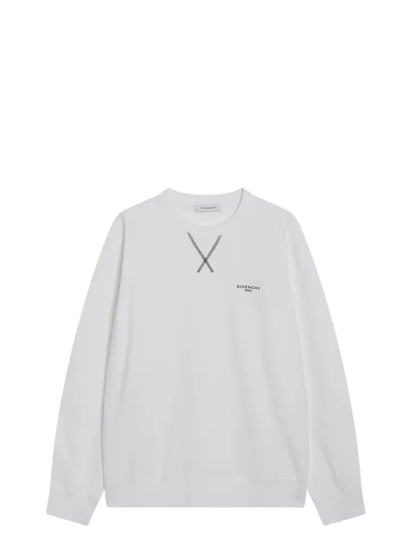 Givenchy Couture Seam Sweatshirt With Embroidered Logo - White