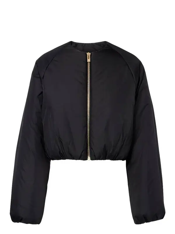 Alaïa Puffer Cropped Jacket - Black