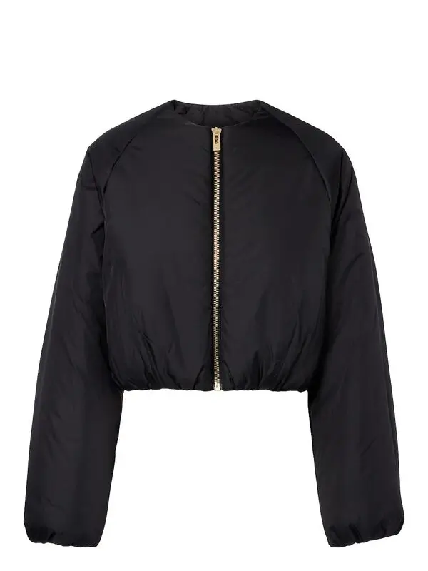 Alaïa Puffer Cropped Jacket - Black