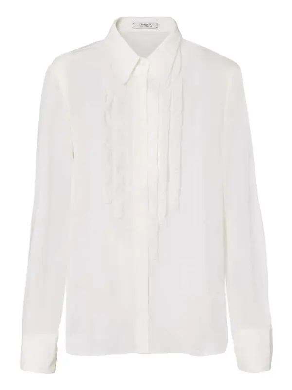 Dorothee Schumacher Sheer Twist Georgette Blouse - White