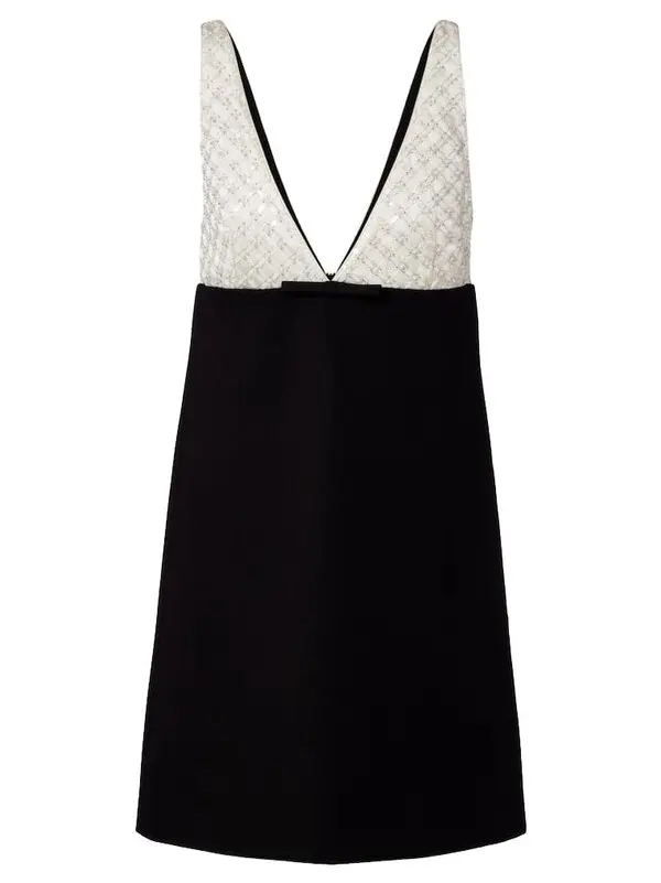 Dorothee Schumacher Bow-detail Sequined Minidress - Black