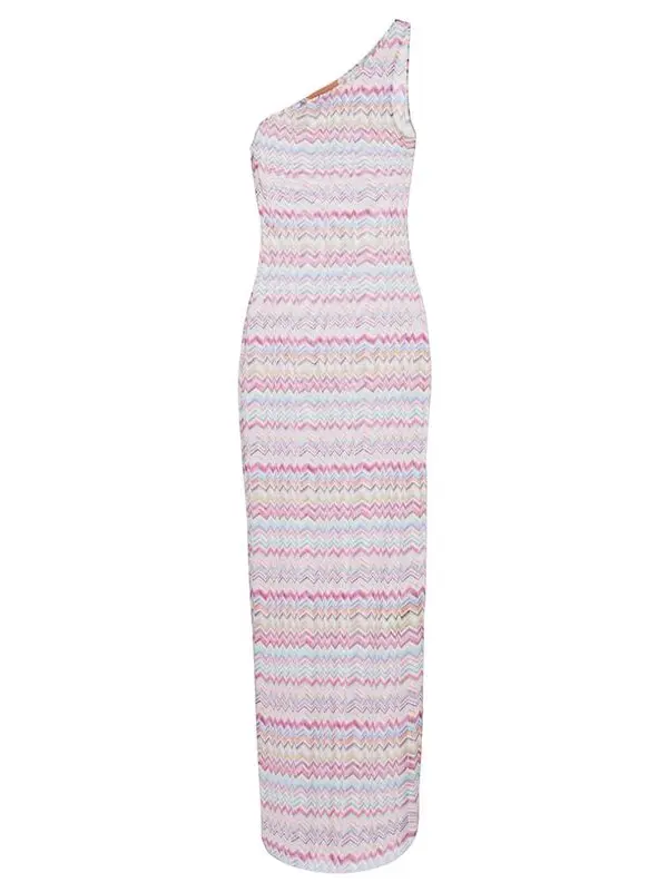 Missoni Zig Zag One-shoulder Maxi Dress - Multicoloured
