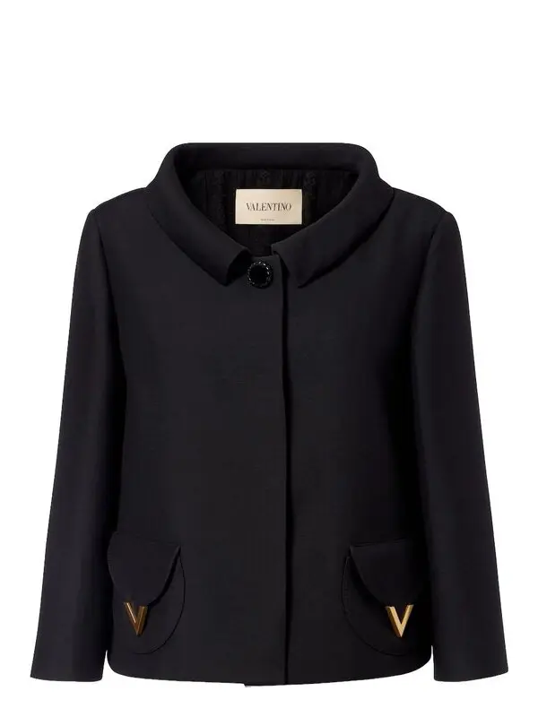 Valentino Garavani Vgold Crepe Couture Jacket - Black
