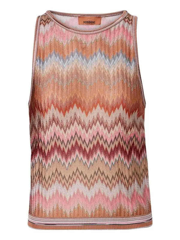 Missoni Zig Zag Lamé Tank Top - Multicoloured