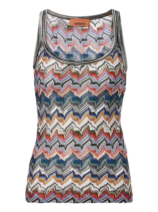 Missoni Zigzag Lamé Tank Top - Multicoloured