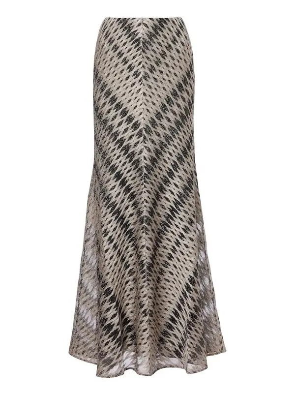 Missoni Open-knit Lamé Maxi Skirt - Beige