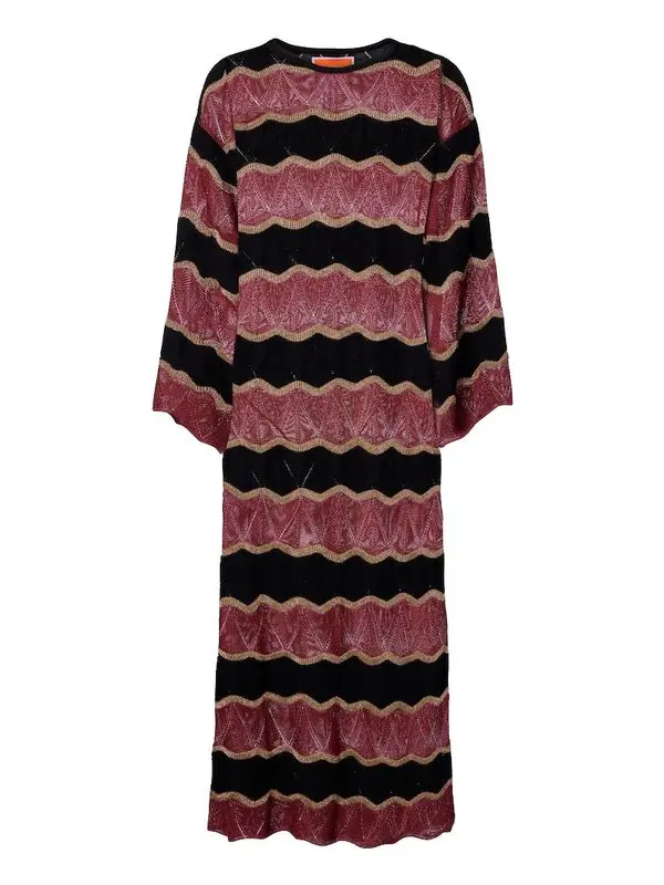 La DoubleJ Hang Ten Cotton-blend Lamé Kaftan - Multicoloured