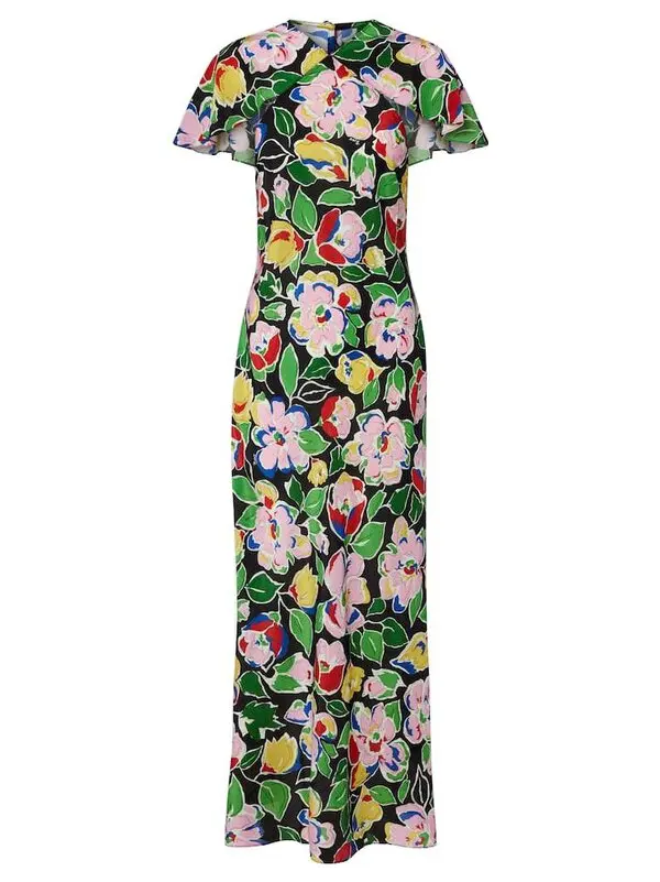 Rixo Jeannie Floral Silk Maxi Dress - Multicoloured