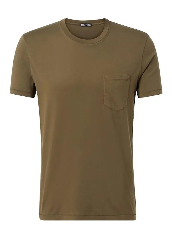 TOM FORD Cotton And Silk T-shirt - Green