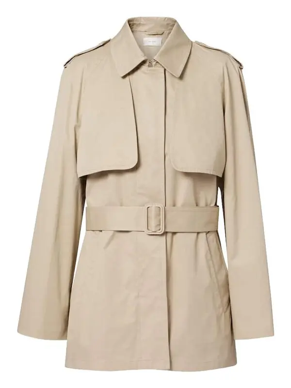 THE ROW Tavoris Belted Cotton Gabardine Jacket - Beige