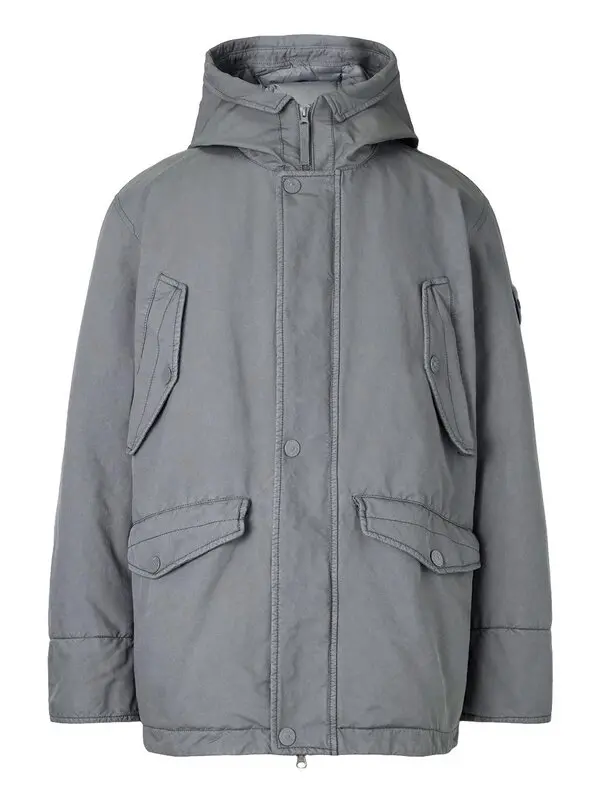 Stone Island David-light Tc Down Parka - Gray