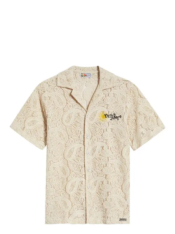 VERYRARE Paisleys Crochet Camp Shirt - Beige