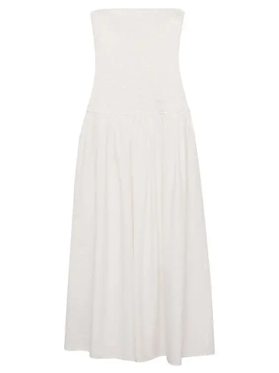 Mango Strapless Maxi Dress - Off White
