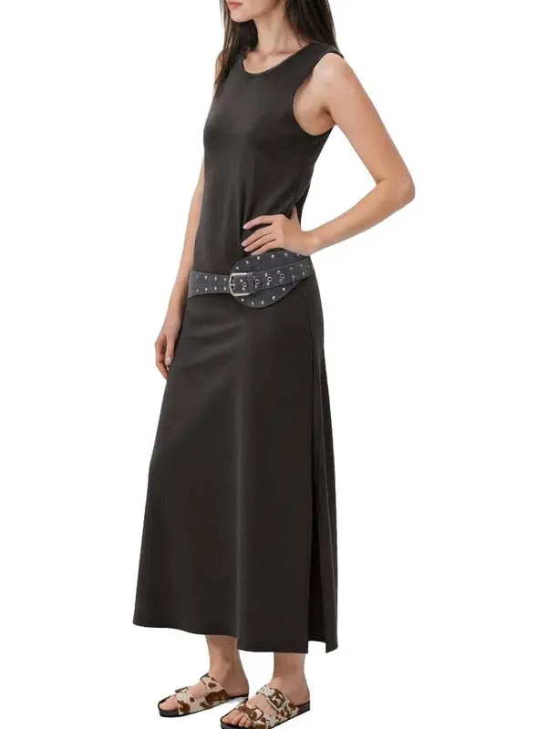Mango Knit Maxi Dress - Charcoal