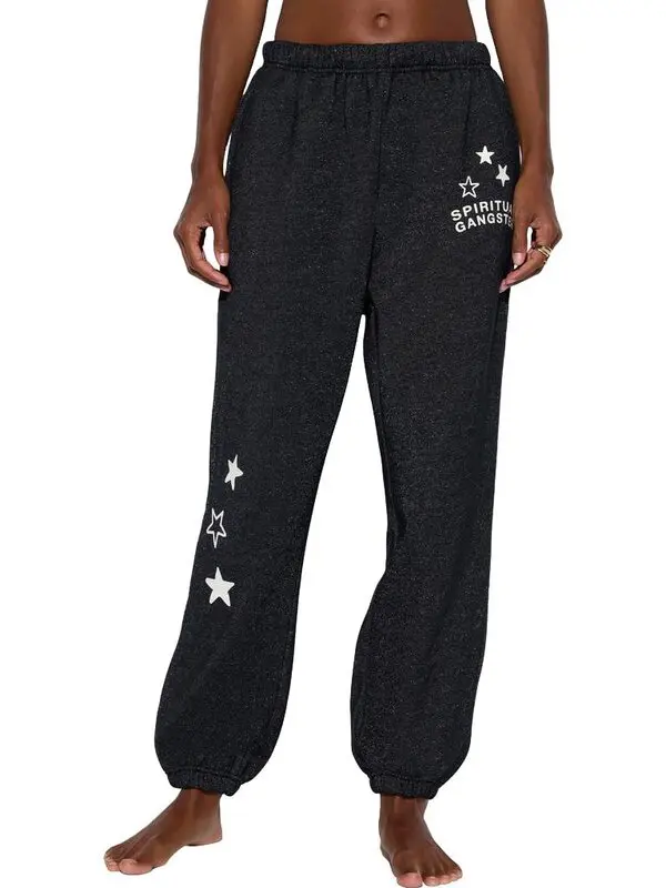 Spiritual Gangster Saturn Cotton-blend Sweatpants - Black
