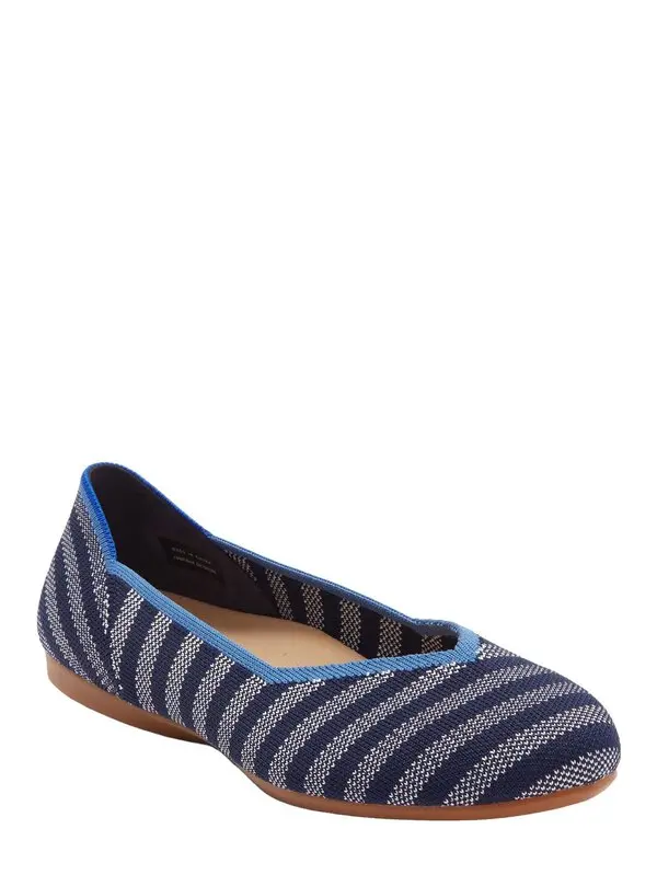 Rothy's The Daily Ballet Flat - Harbor Cabana Stripe
