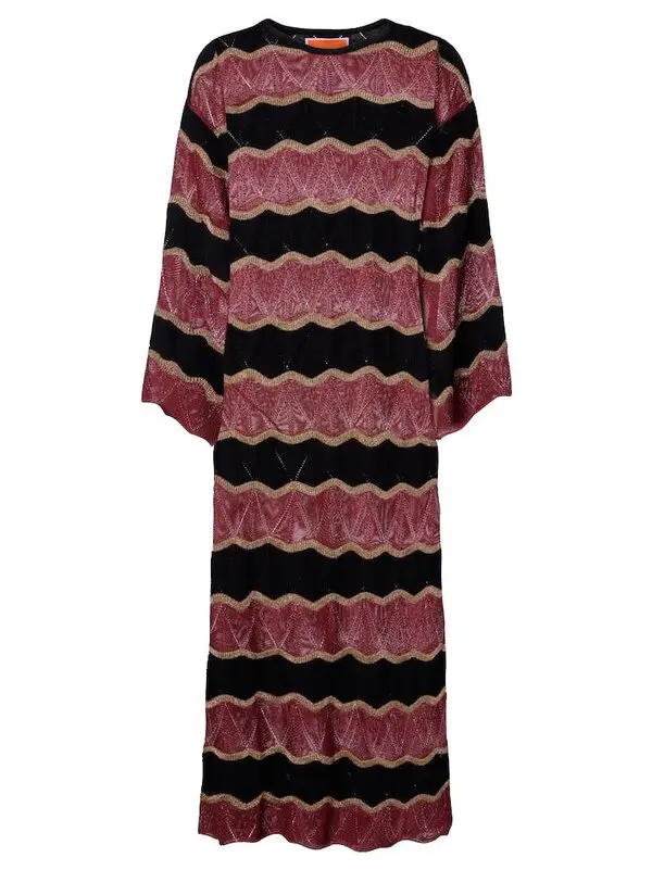 La DoubleJ Hang Ten Cotton-blend Lamé Kaftan - Multicoloured