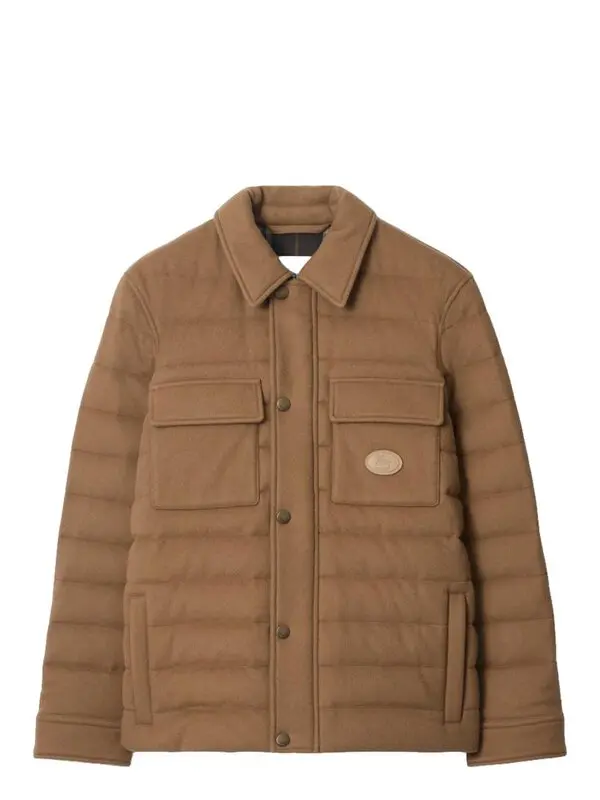 Burberry Cashmere Padded Overshirt - Camel