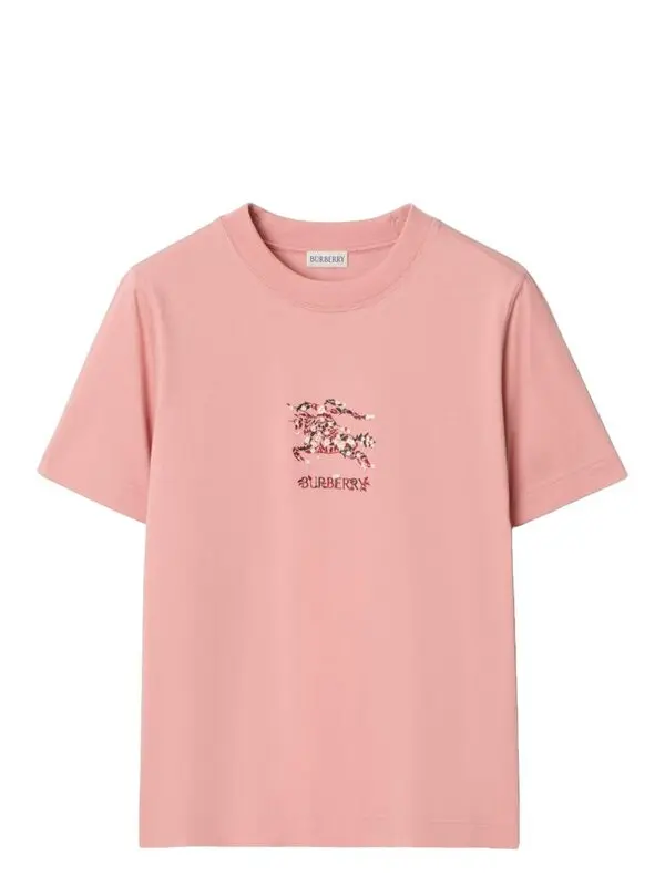 Burberry Floral Ekd Cotton T-shirt - Begonia Pink