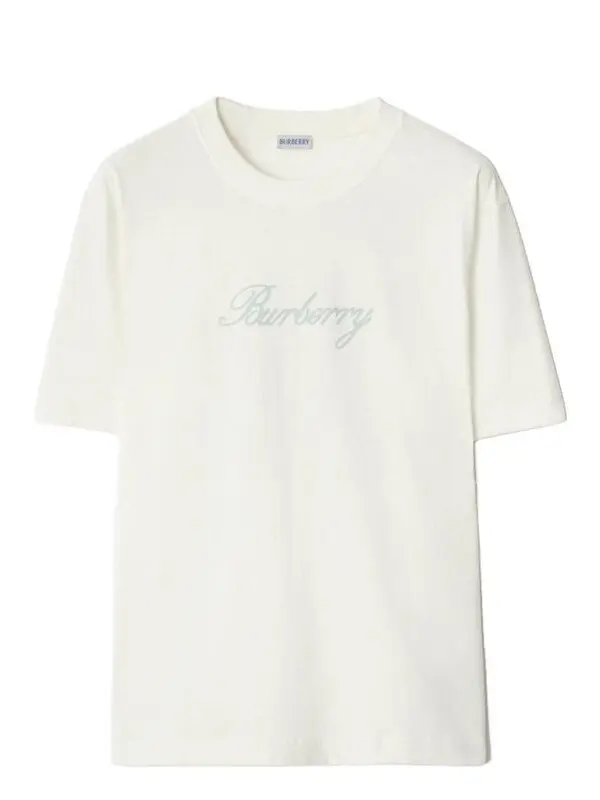 Burberry Rain Or Shine Cotton T-shirt - Chalk White